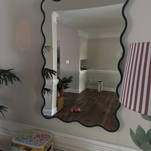 Squiggly Mirror, Wavy Mirror, Wiggle Mirror, Funky Wall Mirror ...