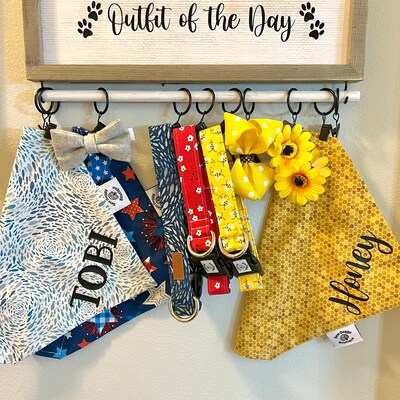 Dog Bandana Holder, Pet Bandana Organizer, Dog Clothing Organizer, Dog ...
