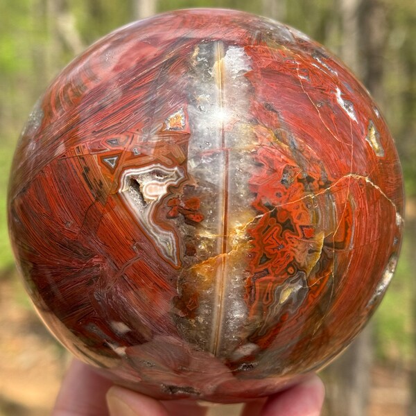 AAA Natural Transparent Colored Tourmaline Quartz Crystal Ball /palm ...