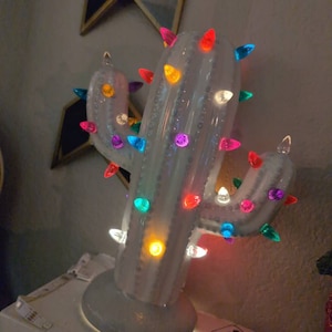 Cactus Tree With Lights, Vintage Style Light-up Cactus, Boho Christmas ...