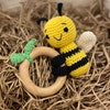 CROCHET PATTERN Bee Rattle, Crochet Baby Rattle Bumblebee, Crochet Toy ...