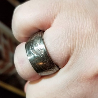 Silver Aztec Calendar Ring Silver Coin Ring Silver Mexican Ring Latino ...