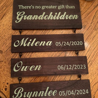 Personalized Wooden Name Sign,custom Wooden Signs,family Name Date Sign ...