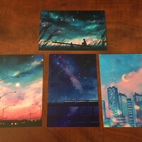 Art Postcard Set 4 Custom Art Postcards, Personalized Illustrated ...