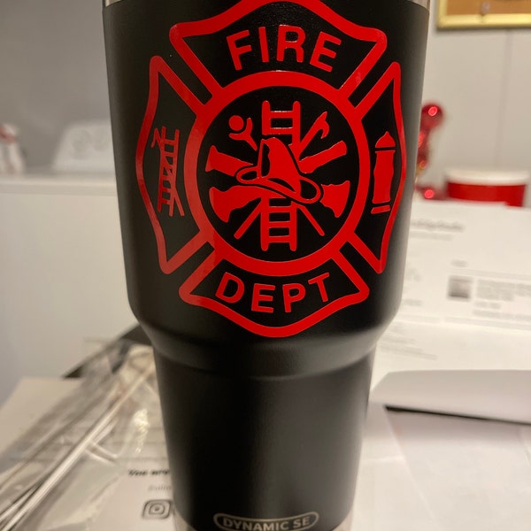 Fire Department Window Vinyl Decal Sticker | Firefighter Decals ...