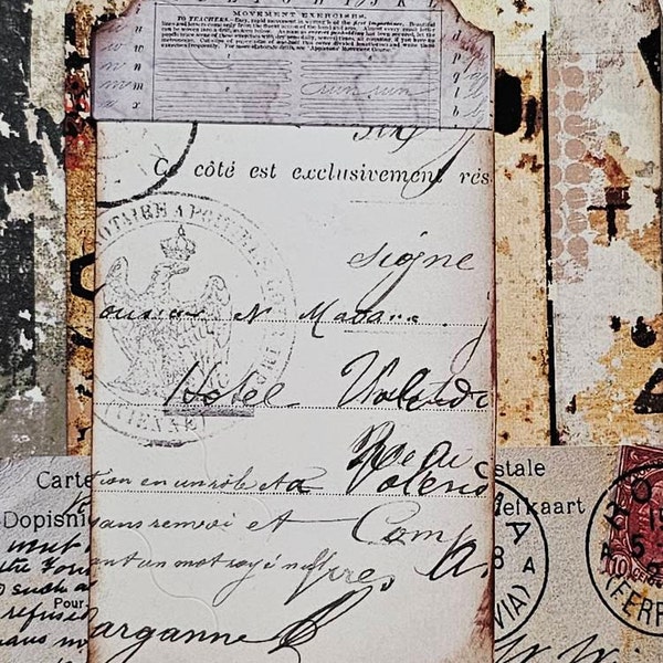 Antique Script, Scrap Pack, Junk Journal Kit, Handwriting, Black ...