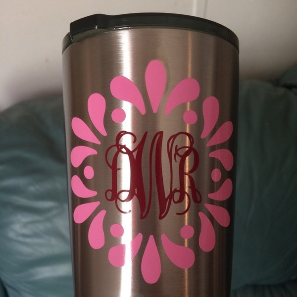 Yeti Monogram Decal - Yeti Decal - Monogram Decal Yeti - Monogram Decal ...