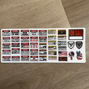 RC 1/10 Scale BACK Wall Garage Sticker Blue and Gray Cinder Block ...