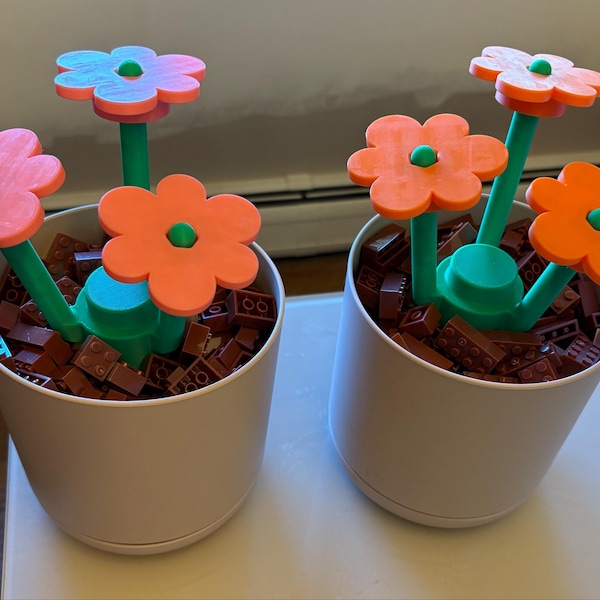 3D Printed *lego-inspired* Flowers - Etsy