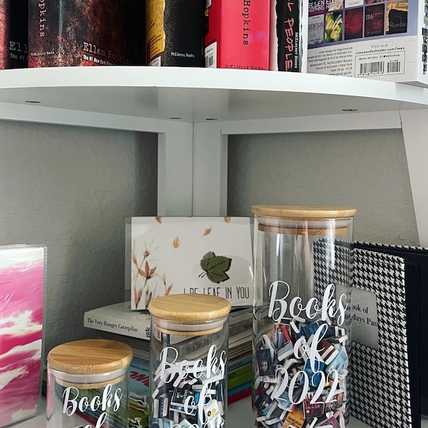 CUSTOM Mini-book Jar, Year of Books & TBR Miniature Book Jar - Etsy