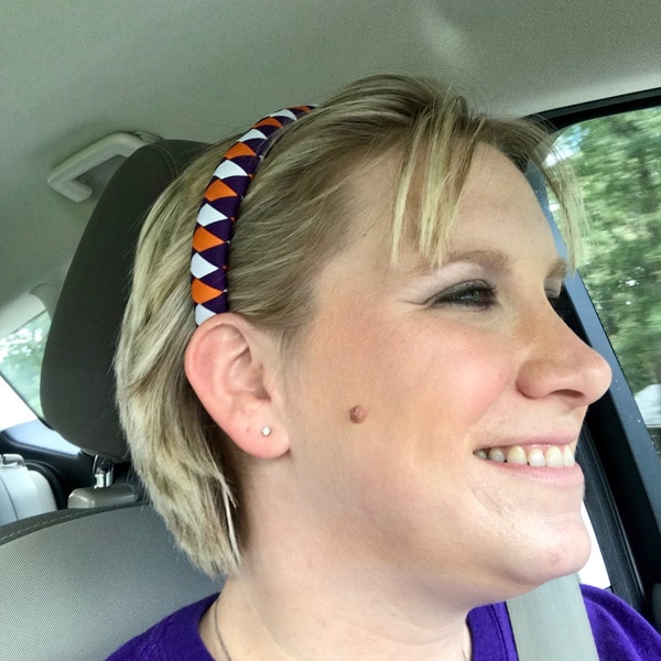 80s Retro Barrettes in Neon Pink and Purple Grosgrain Ribbon Retro ...