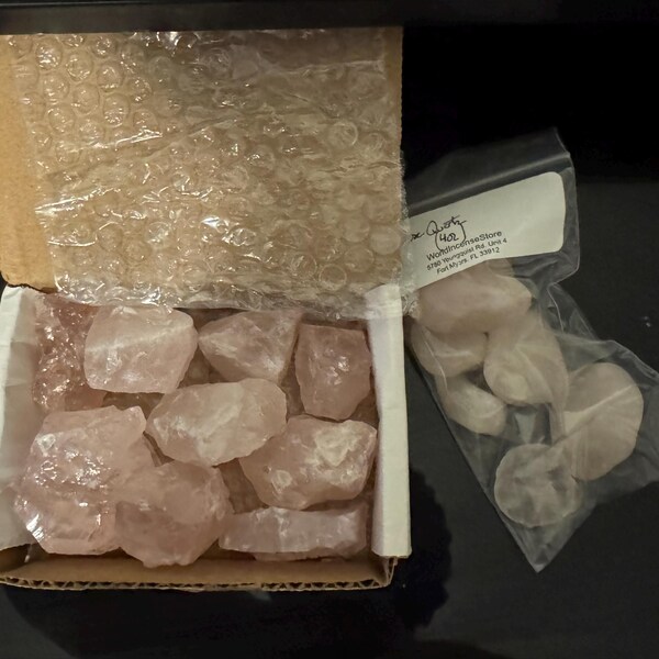 Rose Quartz 10 Oz Box Natural Pink Crystal Chunks Wholesale Raw ...