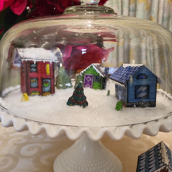 Winter-time Paper Houses - Etsy