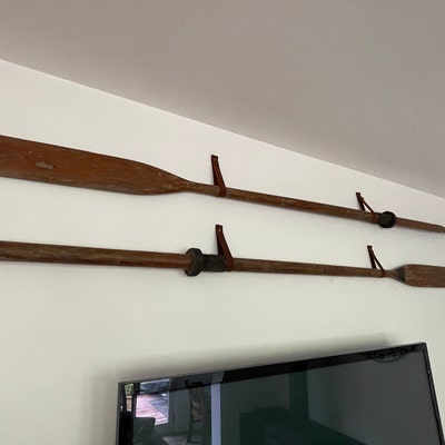 Leather Paddle Display Hanger, Canoe Row Hook, Wall Hanging Strap ...