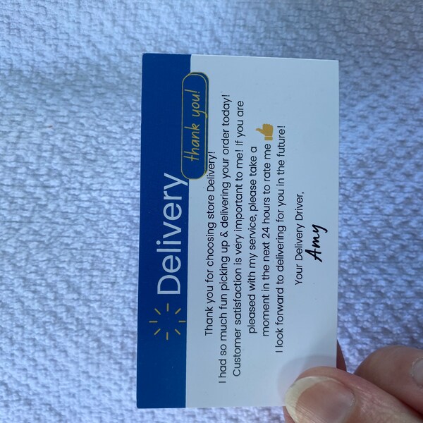Sudster Thank You Card for Customer, Thank You Note, Delivery Driver ...
