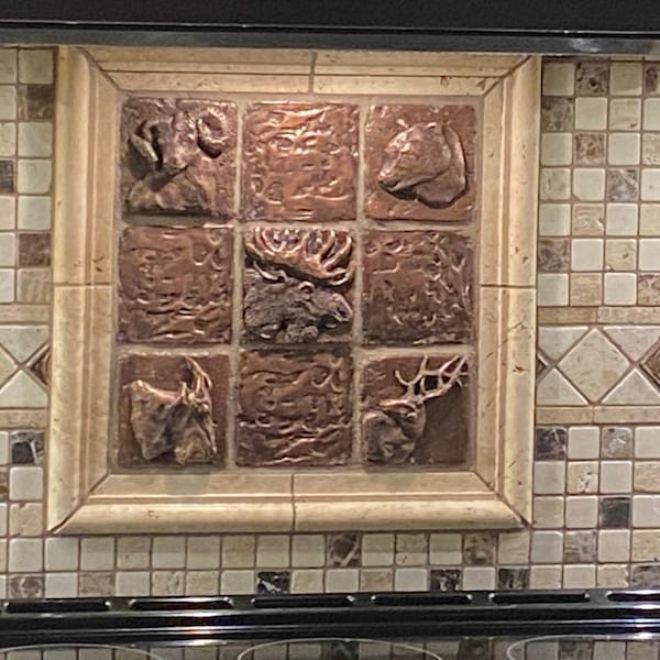 Bronze Wildlife (elk) 4"x4" Decorative Wall Tile - Etsy