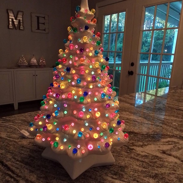 34" Atlantic Barrel Tree With Mother of Pearl, 22k Gold, and Cracked ...