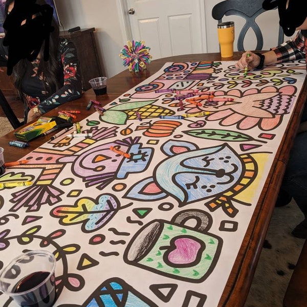 GIANT 10-foot FALL Coloring Page Banner | Coloring Poster | Fall ...