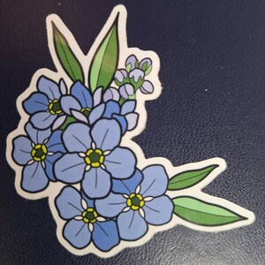 Forget Me Not Pin, Botanical Enamel Pin, Blue Flower Artwork, Original ...