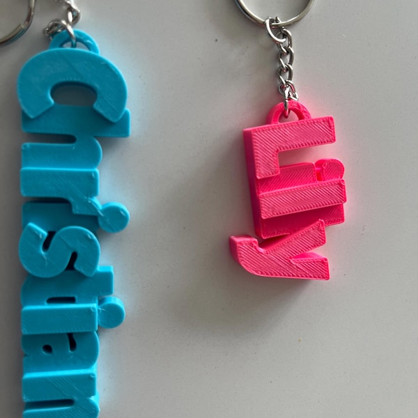 Custom Name Keychains Personalized 3D Printed Keyring for School and Party Bags - Etsy