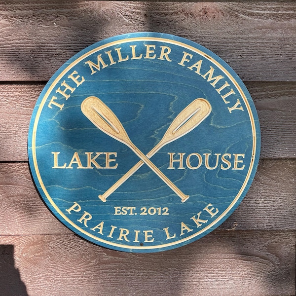 Lake House Sign | Lake Gifts | Family Lake House | Custom Wood Sign ...