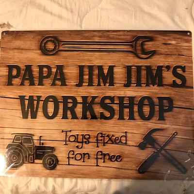 Workshop Signs for Grandpa, Papa, Poppa, Pappy, Abuelo, Daddy, Papaw ...