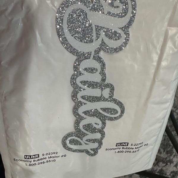 Custom WORD Glitter Cutout for Homecoming Mum | HOCO | Custom Mum ...