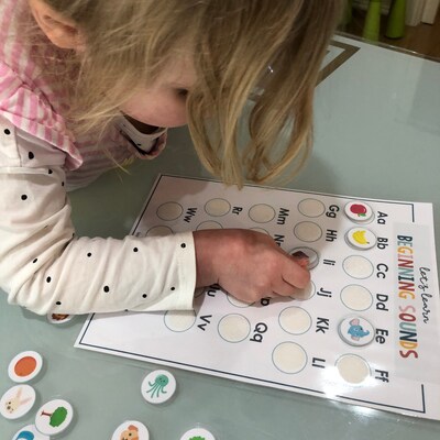 Beginning Sounds, Busy Book Printable, Alphabet Printable, Alphabet ...