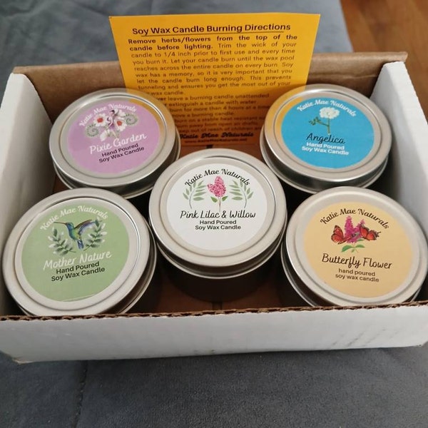 Scent Sample Mini Candle: Soy Wax Travel Candle (2 Oz) - Etsy