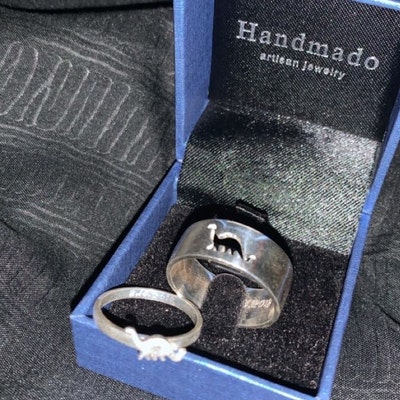 Dinosaur Promise Ring for Couples Brachiosaurus Jewelry, Matching His ...
