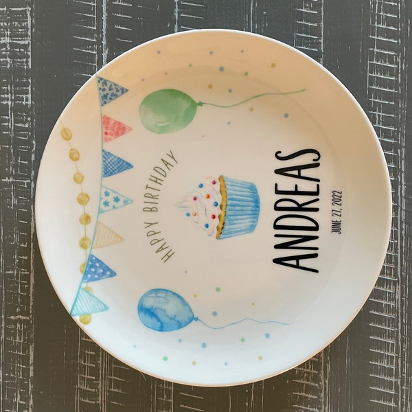 Personalized Birthday Plate, Ceramic Keepsake, First Birthday Gift - Etsy