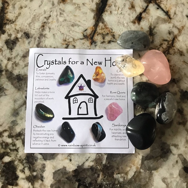 New Home Crystal Set - Etsy