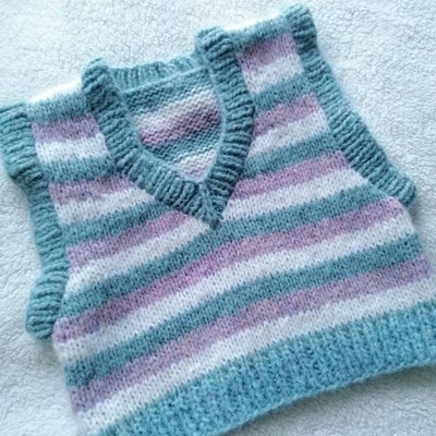 Knitting Pattern: Classic V-neck Vest, Comfortable Fit, Beginner to ...