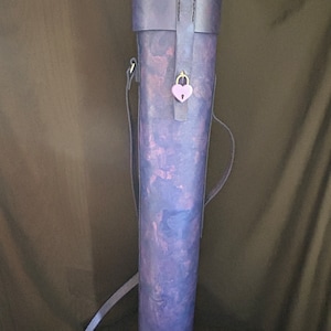 Leather Blueprint Tube PDF Pattern, Leather Map Case for Documents and ...