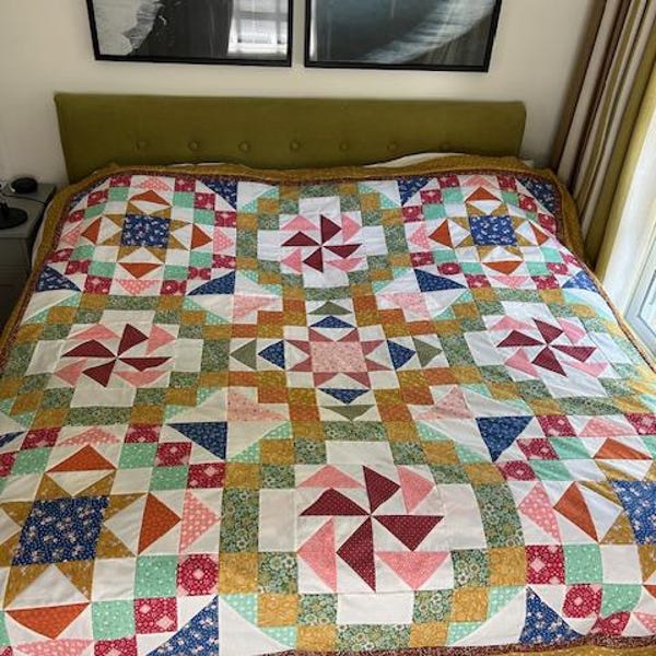 Flying Geese Quilt Pattern, Layer Cake Quilt, Geese Quilt, Precut Quilt ...