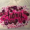 Peace Name Design Airbrushed T-shirt Your Name You - Etsy