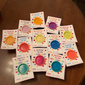 Playdoh Valentines, Printable Valentine Cards, Non-candy Valentine ...