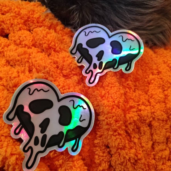 Holographic Poisoned Heart Vinyl Sticker | Waterproof Dripping Heart ...