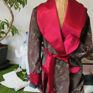 Smoking Jacket Sewing Pattern, Mens Jacket PDF Pattern, Mens Sewing ...