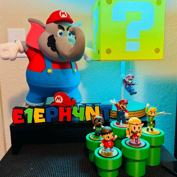 Custom Mario Name Sign Plate for Nursery Kids Room Game Room Mario ...