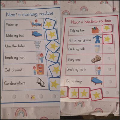 Personalised Morning Routine Chart, Bedtime Routine, Daily Routine, SEN ...
