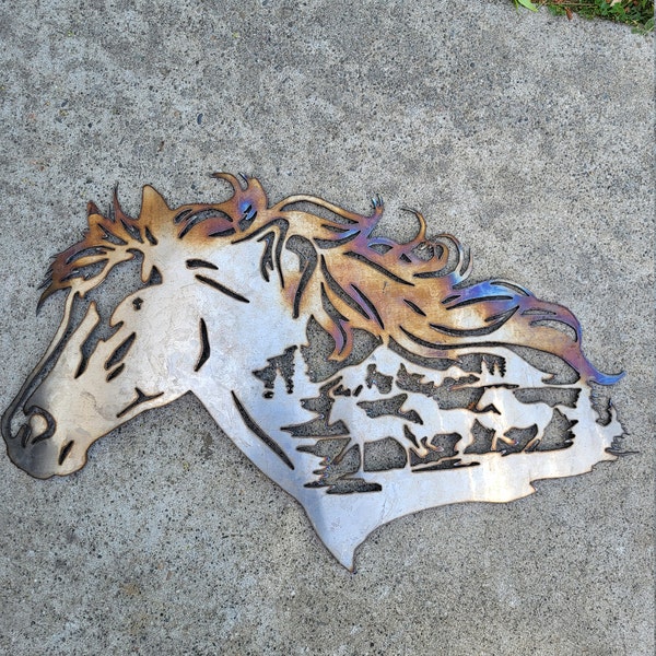 Horse in Horse Dxf and Svg File - Etsy