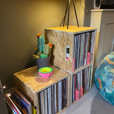 3 Pack 1/2 Width 12 Osb Record Crate - Etsy