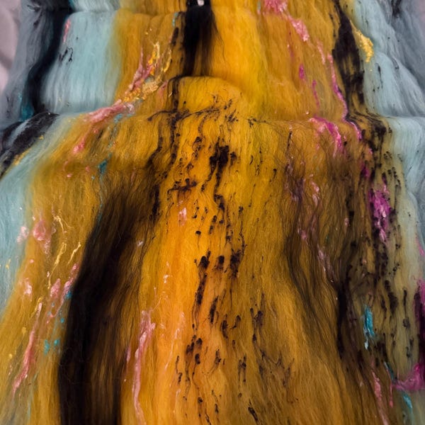 Fall Colors Art Batt, Merino Batt, Spinning Art Batt, Art Yarn ...