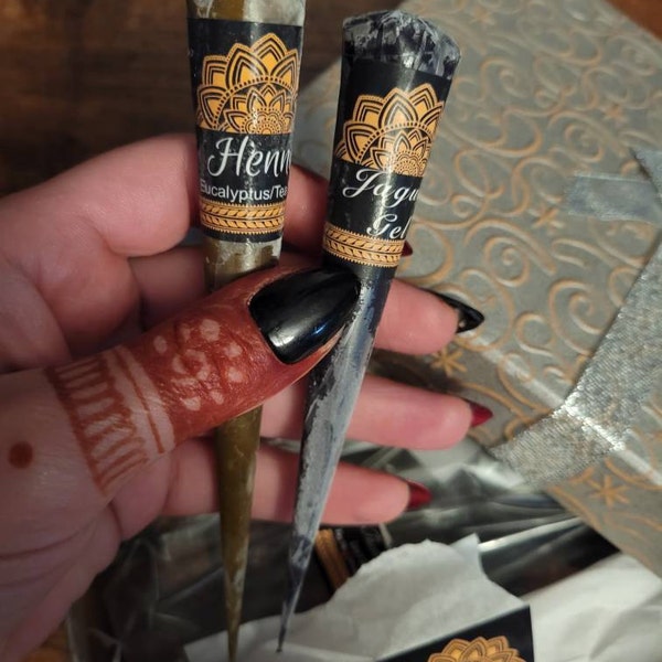 Jagua Gel Cones 1-10 | Organic 100% Natural Handmade | Jagua Henna ...