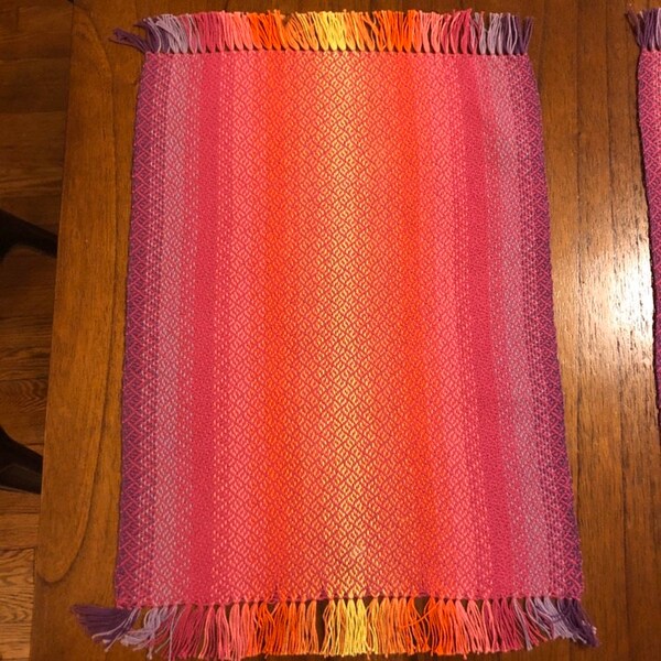 Handwoven Table Runner, Cotton Tablerunner, 11.5 X 55.5 Woven Runner ...