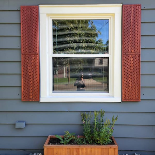 Mission Style Wood Shutters: Rustic Farmhouse Exterior Shutters (set of ...