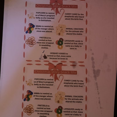 Christmas Story Snack Mix Template - Etsy