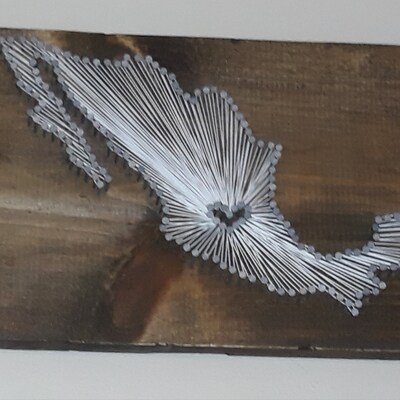 Mexico String Art, Mexico Decor, Mexico Nail Art, Rustic Decor, Mexican ...