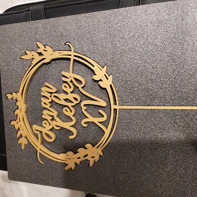 Gold Cake Topper With Names, Personalized Cake Topper, Custom Names ...